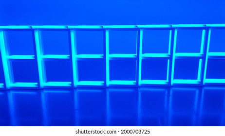Blue Neon Lights Grid Array Stock Photo 2000703725 | Shutterstock