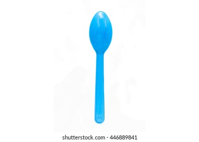 Blue Plastic Spoon Isolated Stock Photo 446889841 | Shutterstock