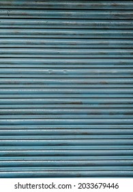 Blue Rolling Shutter Texture Background Wallpaper Stock Photo ...