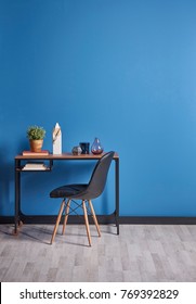 Blue Room Concept Study Desk Blue Stock Photo 769392829 | Shutterstock