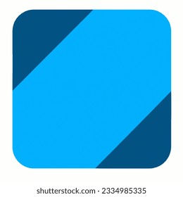 Blue Fulfilled Rounded Corner Square Right AI-generated image ...