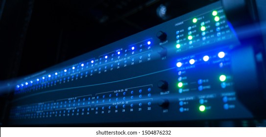 Blue Server Rack Technology Concept Supercomputer Stock Photo ...