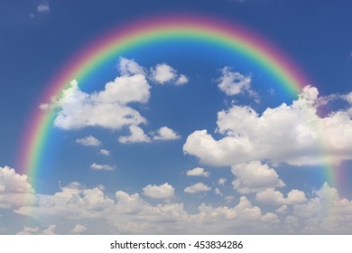 Blue Sky Clouds Rainbow Stock Photo 453834286 | Shutterstock