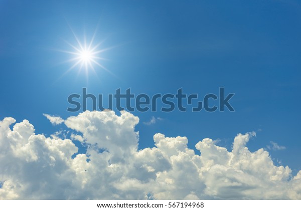 Blue Sky Clouds Sun Reflection Stock Photo 567194968 | Shutterstock