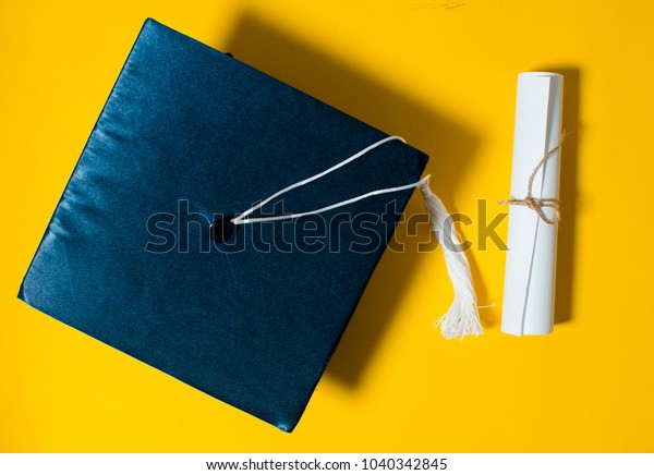 Blue Student Hat Concept Study Graduating Stock Photo 1040342845 ...