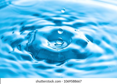 Blue Water Drop Falling Down Stock Photo 1069588667 | Shutterstock