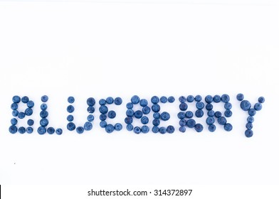 Blueberry Wording White Background Using Blueberry Stock Photo ...