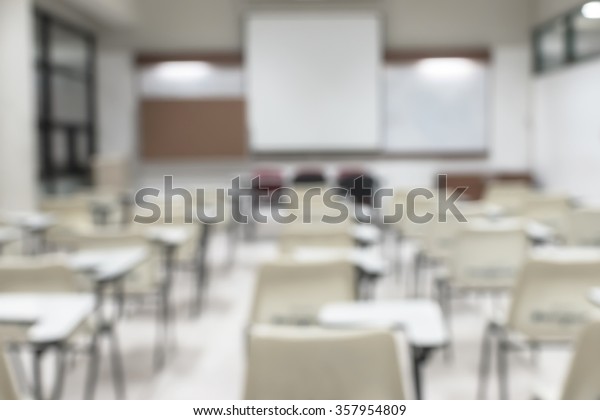 Blur Classroom Education Background Empty School Stock Photo (Edit Now ...
