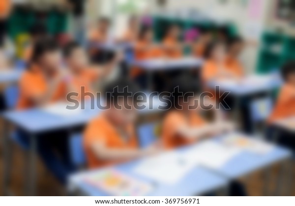 Blur Students Classroom Background Usage Stock Photo 369756971 ...