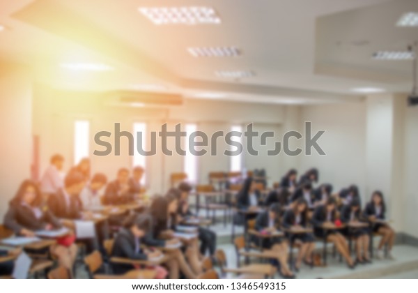 Blurred Background Students Doing Activity Academic Stock Photo (Edit ...
