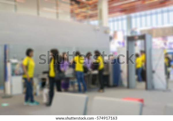 Blurred Background Tsa Security Checkpoint Body Stock Photo 574917163 ...