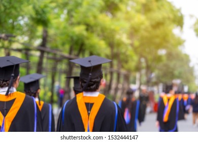 Photo de stock Blurred Image Student Graduation During Commencement ...