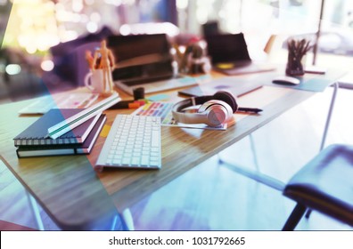 Blurred Image Design Studio Creativity Ideas Stock Photo 1031792665 ...