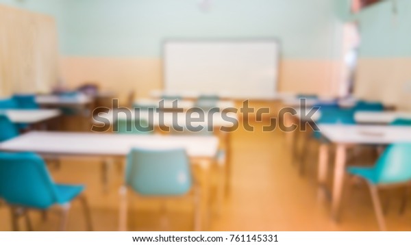 Blurred Image Empty Classroom Use Background Stock Photo (Edit Now ...