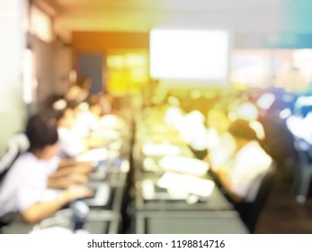Blurred Image Group Students Learning Lecture Stock Photo 1198814716 ...