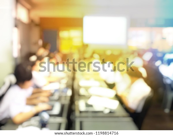 Blurred Image Group Students Learning Lecture Stock Photo 1198814716 ...