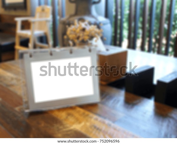 Blurred Menu Frame On Table Bar Stock Photo 752096596 | Shutterstock