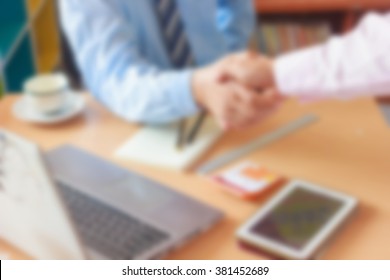 Blurred Office Background Office Worker Computer Stock Photo 381452689 ...