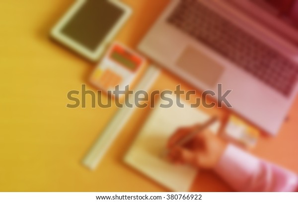 Blurred Office Background Office Worker Computer Stock Photo 380766922 ...