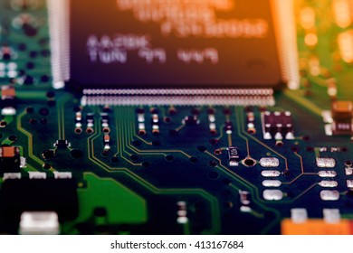 Blurred Part Mainboard Computer Background Technology Stock Photo ...