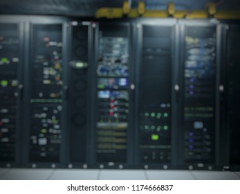 Servers Close Modern Datacenter Cloud Computing Stock Illustration