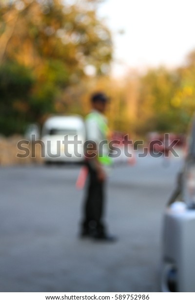 Blurred Security Guard Doing His Duty Stock Photo 589752986 | Shutterstock