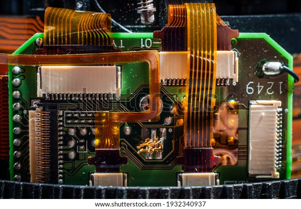 Board Microchip Connected Ribbon Cable Inside Stock Photo 1932340937 ...