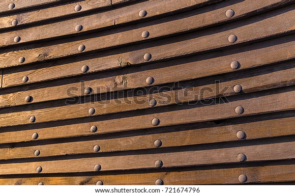 Board Ship Structure Background Rivet Wooden Stock Photo 721674796 ...