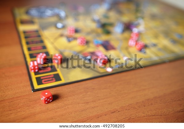 Boardgame On Table Stock Photo (Edit Now) 492708205