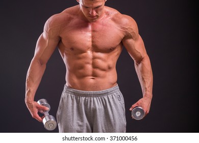 Bodybuilder Posing Different Poses Demonstrating Their Stock Photo ...