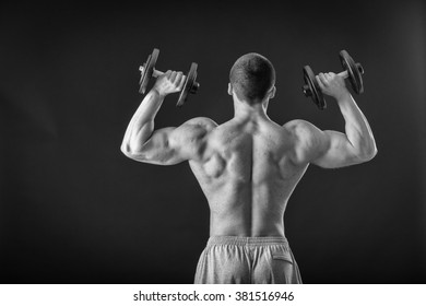 Bodybuilder Posing Different Poses Demonstrating Their Stock Photo ...