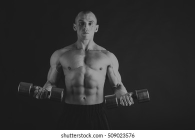 Bodybuilder Posing Different Poses Demonstrating Their Stock Photo ...