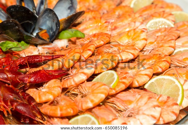 Boiled Red Crayfish Shrimps Seashells Stock Photo 650085196 | Shutterstock