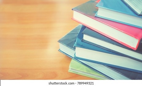 Book Stack Library Room On Wood Stock Photo (Edit Now) 789949321