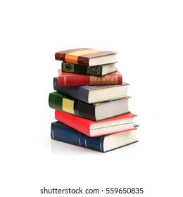 Book Stack On White Background Stock Photo (Edit Now) 559650835