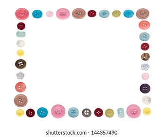 Border Created By Assorted Buttons Stock Photo 144357490 | Shutterstock