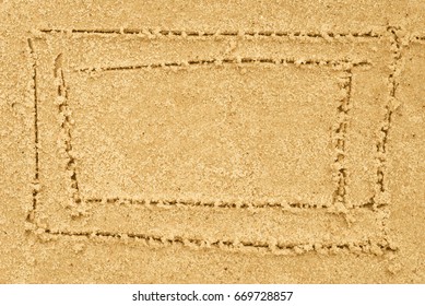 Border Drawing Sand Background Stock Photo 669728857 | Shutterstock