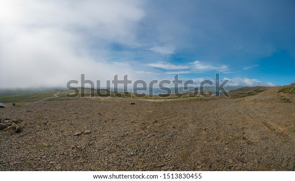Borgarvirkithe Citadel Columnar Basalt Viking Fortress Stock Photo ...