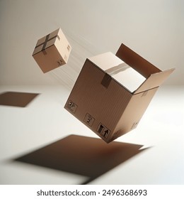 Open Package On Wheels Flying Air AI-generated image 2465477611 ...