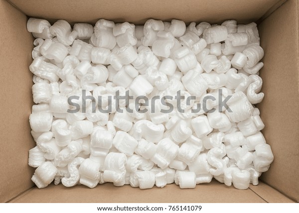Box Packaging Polystyrene Peanuts Inside Stock Photo (Edit Now) 765141079