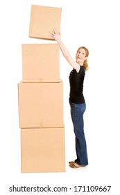 Boxes Stacking Boxes Above Head Side Stock Photo 171109667 | Shutterstock