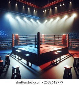Ring Boxing Without Boxer AI-generated image 2576525129 | Shutterstock
