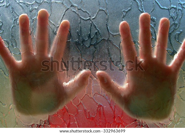 Boy Hands On Window Stock Photo 332963699 | Shutterstock