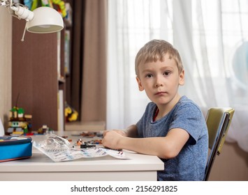 Boy His Room Table Assembling Copy Stock Photo 2156291825 | Shutterstock