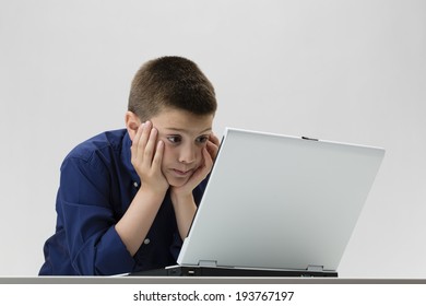 Boy Looking Computer Screen Stock Photo 193767197 | Shutterstock