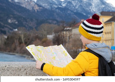 Boy Looking Map His Hands On Stock Photo 1695304597 | Shutterstock