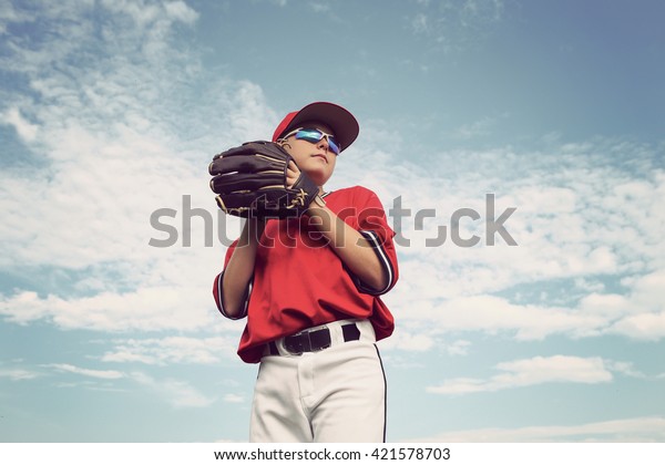 Boy Pitching Baseball Stock Photo (Edit Now) 421578703
