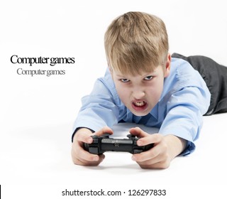 Boy Playing Computer Games Stock Photo 126297833 | Shutterstock