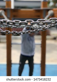 Boy Playing Park Chains Stock Photo 1473418232 | Shutterstock