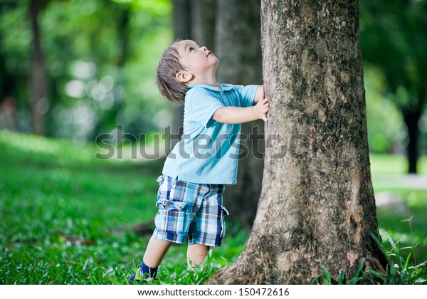 Boy Playing Tree Stock Photo 150472616 | Shutterstock